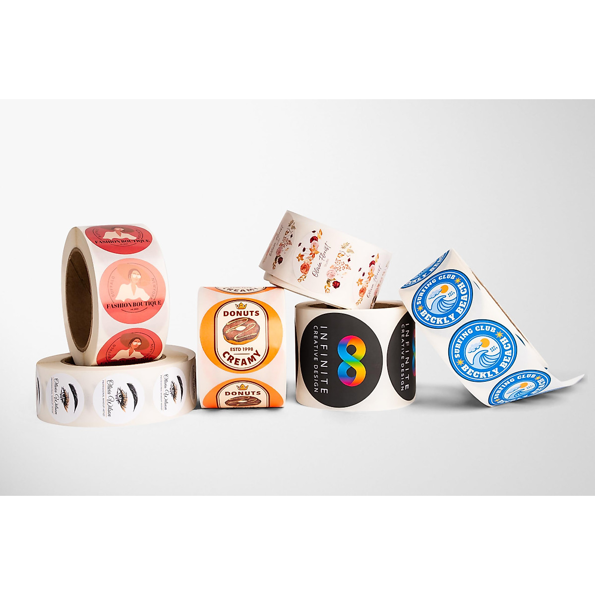 150 Build Your Own Stickers/Labels - Any Design + Logo - Personalize Your own Business Stickers - Multi Shapes, Sizes, Backgrounds, Text Stickers - Gloss/Matte Labels (2 inch Circle)