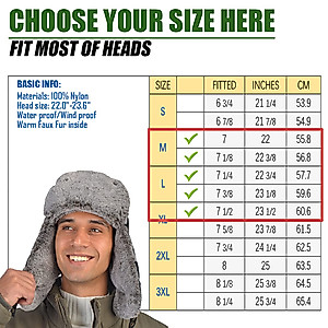 USHAKECAMP Trapper Hat for Men Winter Warm Hats with Ear Flaps Unisex Winter Hat with Faux Fur for Cold Weather Black