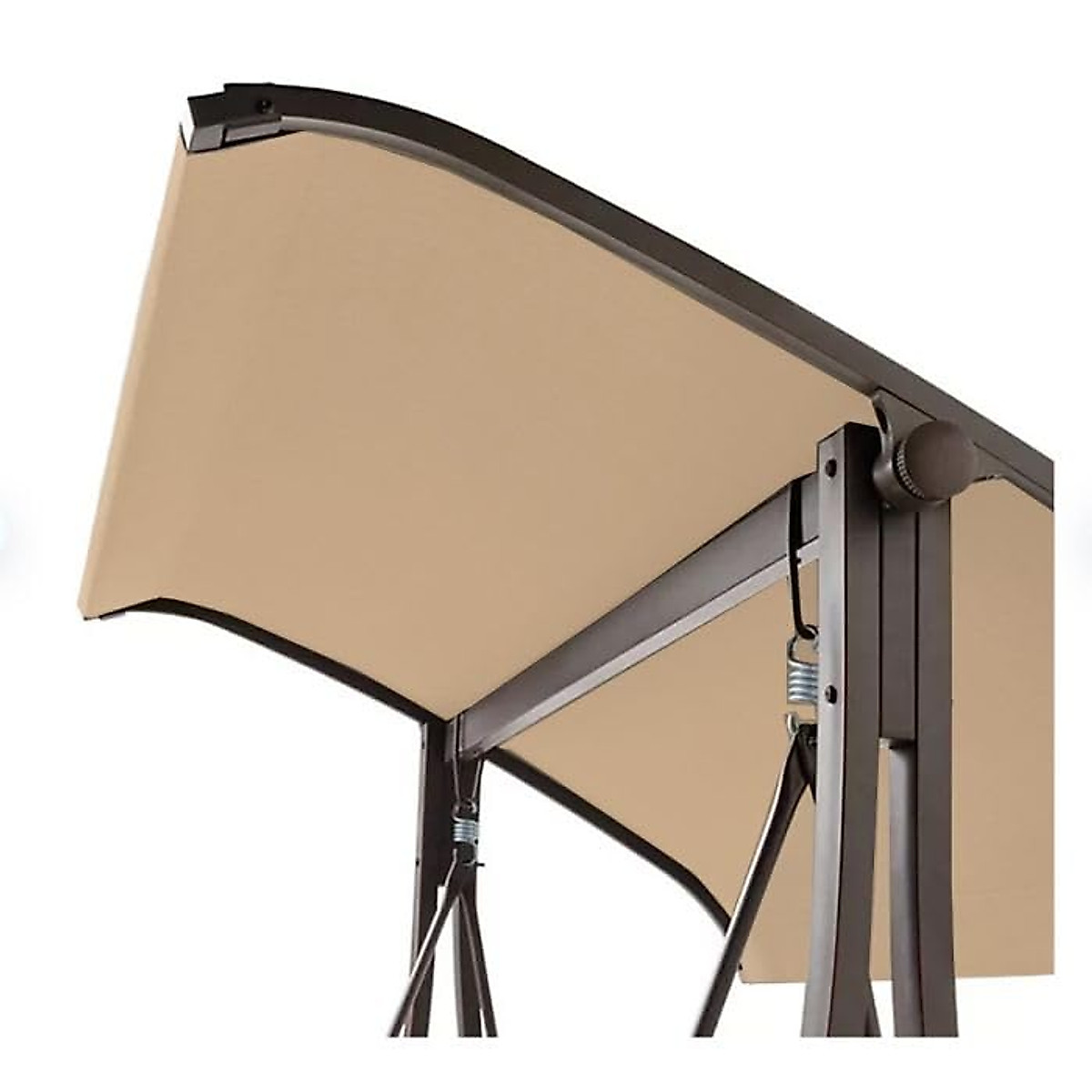 Garden Winds Custom Fit Replacement Canopy Top Cover Compatible with The Member's Mark 990307562, GCM00433B Homewood Wicker Swing - Upgraded Performance RipLock 500 Fabric