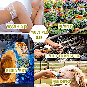 Large Syringes with Tube for Liquid 3 Pack 150ml Plastic Big Syringe with Blunt Needle and Tip Cap, Individual Sterile Sealed