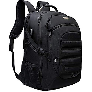 55L Travel Backpack with USB Charging Port TSA Friendly for Large Gaming Laptop 19.5 18 18.4 Inches Notebook Computer Bookbag for Men Students