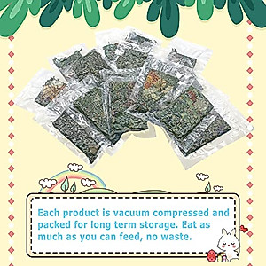 Hamiledyi Rabbit Chew Toys,15 Pcs Natural Timothy Hay Chips Chew Treats with Herbal Floral Scent for Rabbit Guinea Pig Hamster Chinchilla and More Small Animals