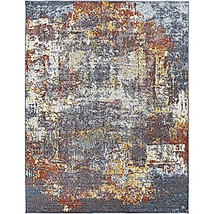 Artistic Weavers Eira Modern Abstract Area Rug, 7'10" x 10'3", Blue/Orange