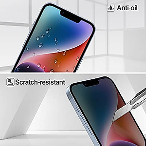 ProCase (2 Pack) iPhone 14 / iPhone 13 / iPhone 13 Pro 6.1 Inch Privacy Screen Protector, 9H Anti Spy Dark Tempered Glass Screen Film Guard for iPhone 14 2022 / iPhone 13/13 Pro 2021, Bubble-Free