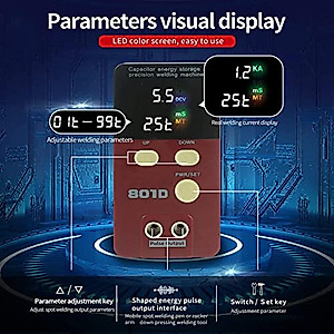 GAOMIN Portable Battery Spot Welder,Battery Spot Welder Kit,2000a 12kw 100~240v Battery Spot Welder,Portable Pulse Welding Machine,for Battery Pack 18650 Lithium Batteries