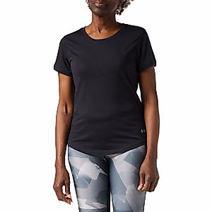 Under Armour Women's Streaker Short-Sleeve T-Shirt , Black (001)/Reflective , Small