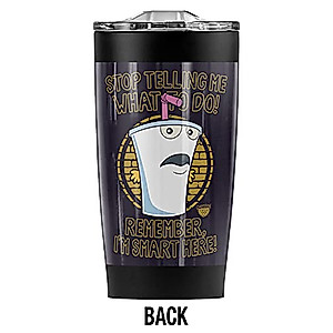 Logovision Aqua Teen Hunger Force Stop Stainless Steel Tumbler 20 oz Coffee Travel Mug/Cup, Vacuum Insulated & Double Wall with Leakproof Sliding Lid | Great for Hot Drinks and Cold Beverages
