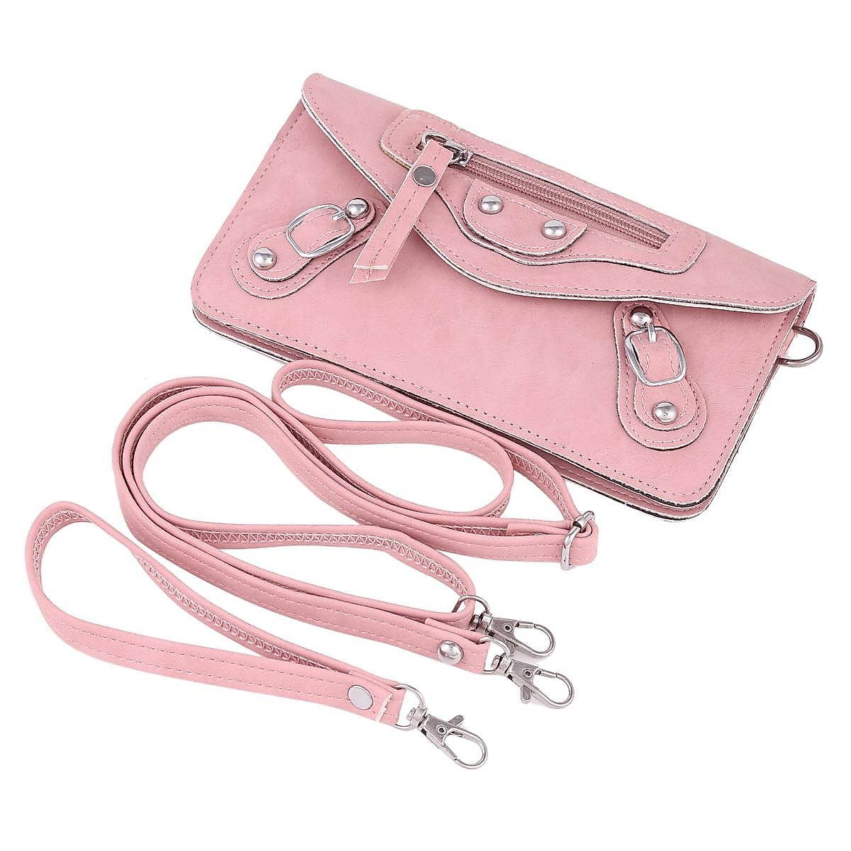 Damara Girl's Crossbody Case Cover Pouch Purse Hand Bag for Smartphone,Pink