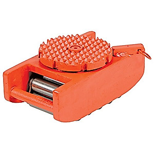 Vestil VHMS-15 Swivel Top Machine Roller, Iron Body with Steel Bearings, 15000 lb. Capacity, 4-7/8" x 5-3/4" x 10-1/2", Orange