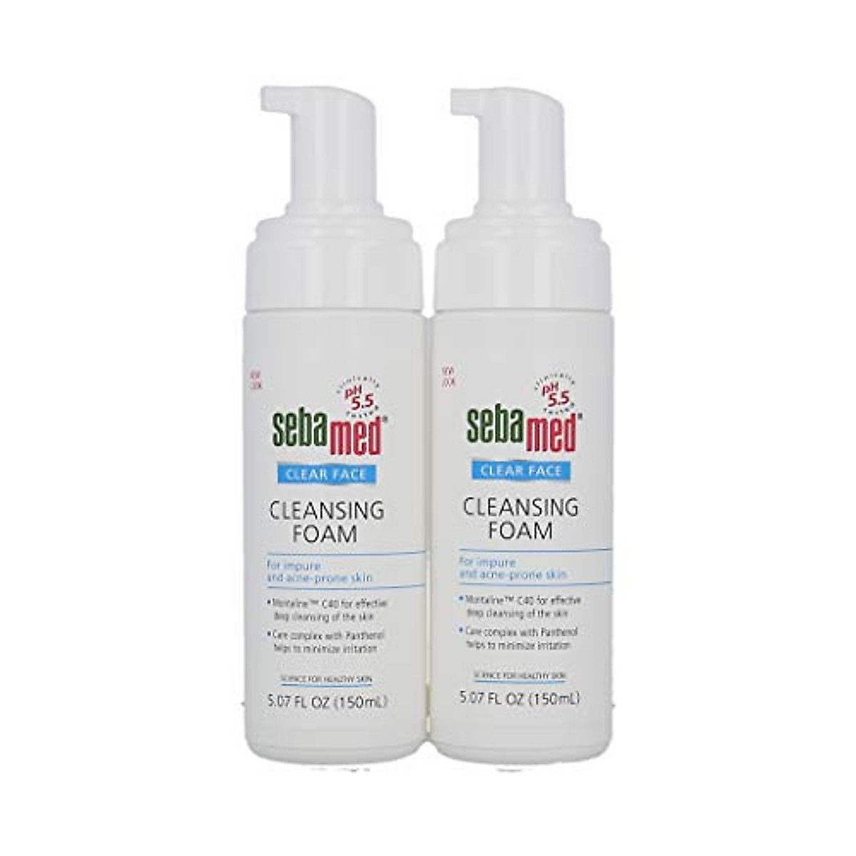 Sebamed Clear Face Cleansing Foam Gentle Face Wash for Impure Oily and Acne-prone Skin 5.07 Fluid Ounces (Pack of 2)