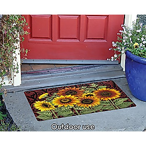 Toland Home Garden 800108 Sunflower Medley Fall Door Mat 18x30 Inch Summer Outdoor Doormat for Entryway Indoor Entrance