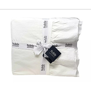 Piubelle Piu Belle Portugal Luxury Queen Size 3 Piece White Ruffle Duvet Cover Set Premium Quality 100% Cotton Shabby Chic Style