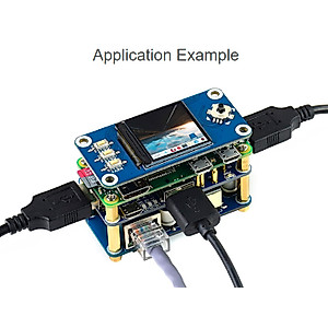 Bicool Power Over Ethernet (PoE) Ethernet/USB HUB HAT for Raspberry Pi Zero/Zero W/Zero WH, 3X USB 2.0 Ports, RJ45 Ethernet Port 802.3af-Compliant