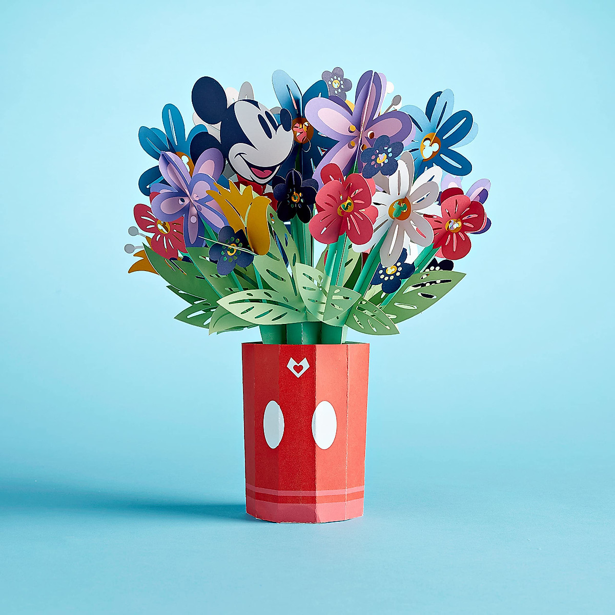 Lovepop Disney's Mickey Mouse Colorful Blooms Bouquet, Pop Up Bouquet, Pop Up Greeting Card, Disney Birthday Card