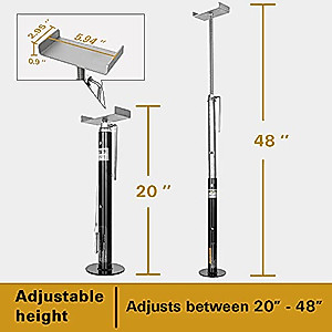 WEIZE Heavy Duty Slide Out Support - Adjusts from 20" to 48", 5000lb Capacity Each, Rust Resistant Steel Quick-Lift RV Stabilizer Jacks, Set of 2