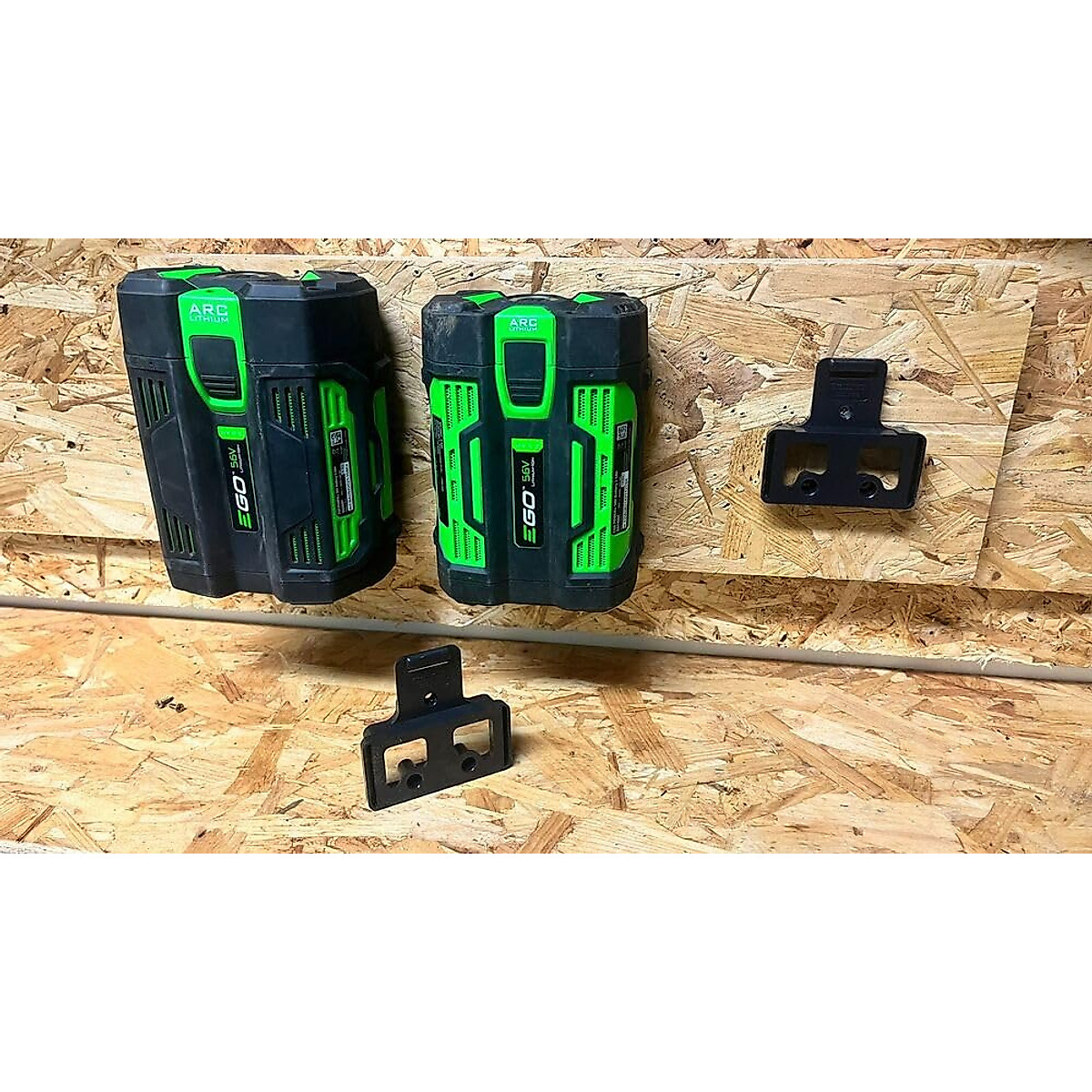 StealthMounts Battery Holder Compatible with EGO 56V (4 Pack) - Black | StealthMounts Battery Mounts for EGO | Mount for EGO 56V | Made in the UK