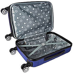 Rockland Melbourne Hardside Expandable Spinner Wheel Luggage, Blue, Carry-On 20-Inch