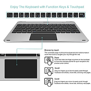 Keyboard Case with Trackpad, Arteck Bluetooth Keyboard with Folio Full Protection Case and Touch Pad for Apple 10.9-inch iPad 10 Generation (2022) with 130 Degree Swivel Rotating