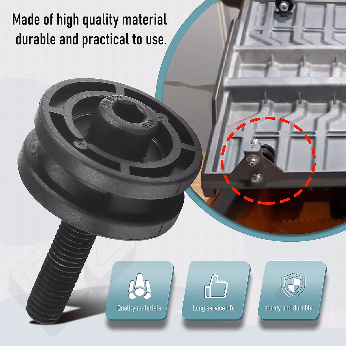 EZYPAK 305784005 089041054704 Table Roller for Ridgid 306784001,305784001 524820001 Table Roller - Fits 7" Tile Saw model R4030, R4031, R4030S, R4031S, R40311 (6)