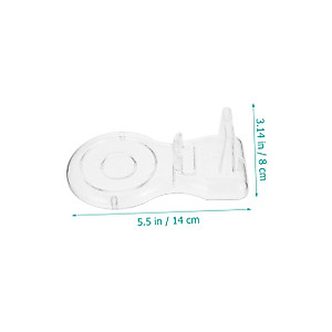 ORFOFE 2Pcs Acrylic Cup Display Rack Transparent Saucer Display Stand for Countertop Glass Cup Holder and Cup and Saucer Display Stand Stylish Organizer for Home and Kitchen