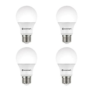 EcoSmart 40-Watt Equivalent A19 Dimmable Energy Star LED Light Bulb Bright White (4-Pack)