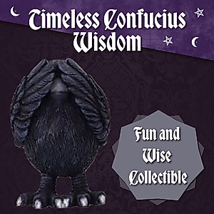 Nemesis Now Three Wise See No Evil Hear No Evil Speak No Evil Figurines, Adorable Hand-Painted Resin Collectibles and Gift - Ravens