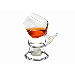 Vin Bouquet Brandy & Cognac Warmer, Stainless Steel, Silver, 20 x 15 x 11.5 cm