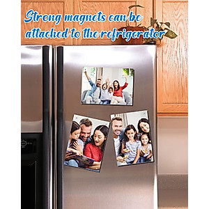 JUOIFIP 5 Pack Acrylic Picture Frame 4×6 Clear Double Sided Magnetic Photo Frame - Frameless Baby Friend Family Picture Desktop Display with Support Stand and Gift Boxes