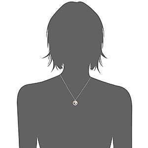 Amazon Essentials Two-Tone Sterling Silver and Rose Gold-Flashed "Faith Hope Love" Cross Charm Pendant Necklace, 18" (previously Amazon Collection)