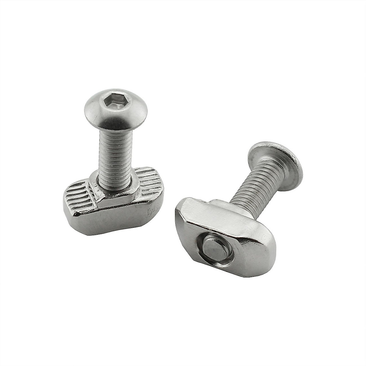 PZRT 50pcs M5 x 8mm Button Head Socket Cap Screws,304 Stainless Steel Allen Hex Button Head Screws