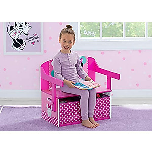 Delta Children Kids Convertible Activity Bench - Greenguard Gold Certified, Disney Minnie Mouse