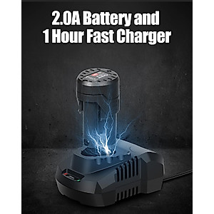 AVID POWER Cordless Electric Ratchet Wrench 3/8", 44.2 Ft-lbs 12V Power Ratchet Wrench Kit w/Two 2.0Ah Batteries, 1-Hour Fast Charger, Variable Speed and 10 Sockets