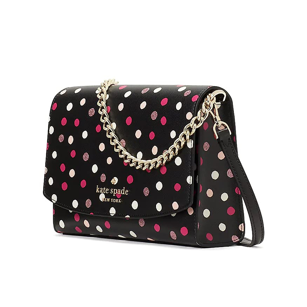 Kate Spade New York Carson Convertible Crossbody, Black Dot Multi