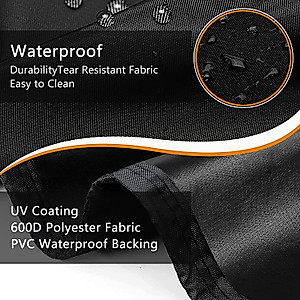 Kovshuiwe Round Outdoor Patio Furniture Covers 41.7" Dia x 4" H Black,Garden Table Cover Round,Garden Furniture Cover Fitted Round Outdoor and Indoor Use, Waterproof Table Cover, 600D Oxford Fabric