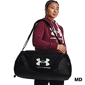 Under Armour unisex-adult Undeniable 5.0 Duffle-Large , Black (001)/Metallic Silver , One Size Fits Most