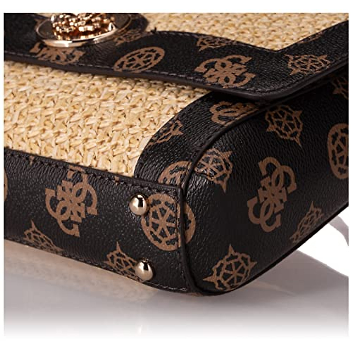 GUESS womens Always Convertible Crossbody Flap, Mocha Logo Multi, one size US