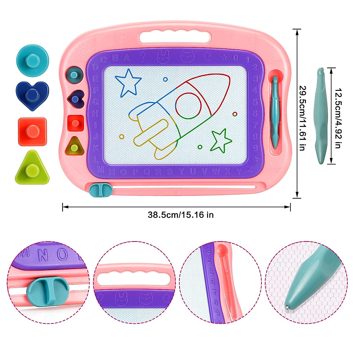 Wellchild Magnetic Drawing Board,Toddler Toys for Girls Boys 3 Year Old Gifts,Magnetic Doodle Board for Kids,Large Etch Magnet Sketch Doodle Pad Christmas Easter Valentines Day Gifts for Kids
