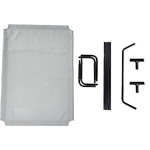 Amazon Basics Cooling Elevated Breathable Pet Bed For Dog, X-Large (60.1 x 37.1 x 8.9 Inches), 1 count, Grey