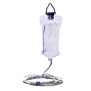 Reusable Home Enema Kit , 1200ML Enama Bag Kit for Colon Cleaning,Douche Bag Colon Douche Cleaner Body Detox Cleaning Kit-Including 1.8M Silicone Hose and 10 Soft Replacement Enema Tips