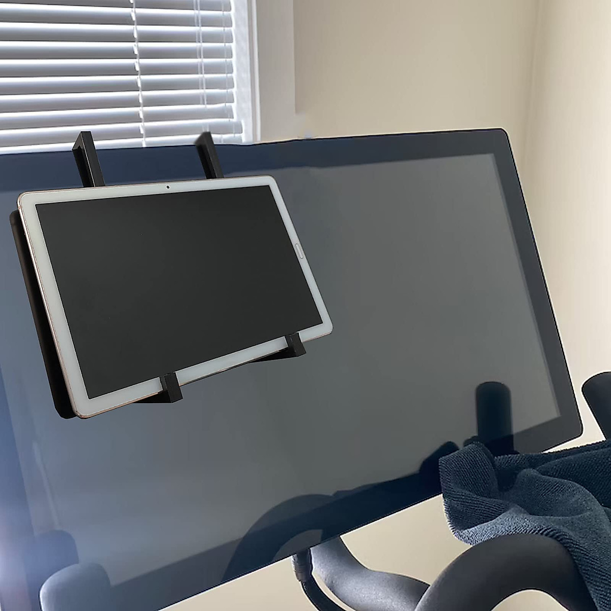PIAOLGYI Phone/Tablet Holder for Peloton Bike Treadmill Book Holder, Ipad Stand,Cell Phone Mount for Most Bike Monitors Less Than 0.8" Thick, Accessories for Peloton