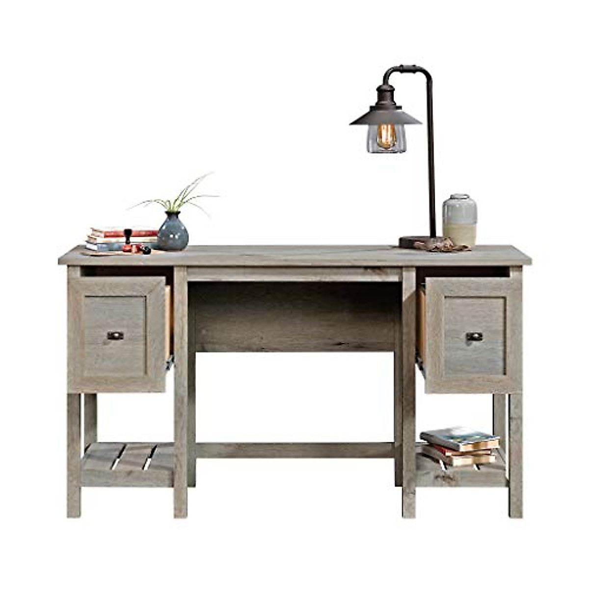 Sauder Cottage Road Desk, L: 53.94" x W: 19.45" x H: 29.76", Mystic Oak Finish