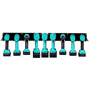 Power Tool Organizer Drill Holder Racks 2 Pack, Heavy Duty Metal Organizers Garage Tool Storage Organizations Wall Mount Floating Shelf for Workshop Shed, Pegboard Fitted, Man Gifts for Father Day