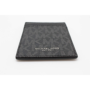 Michael Kors Men’s Leather Gifting Money Clip Card Case Box Set Black