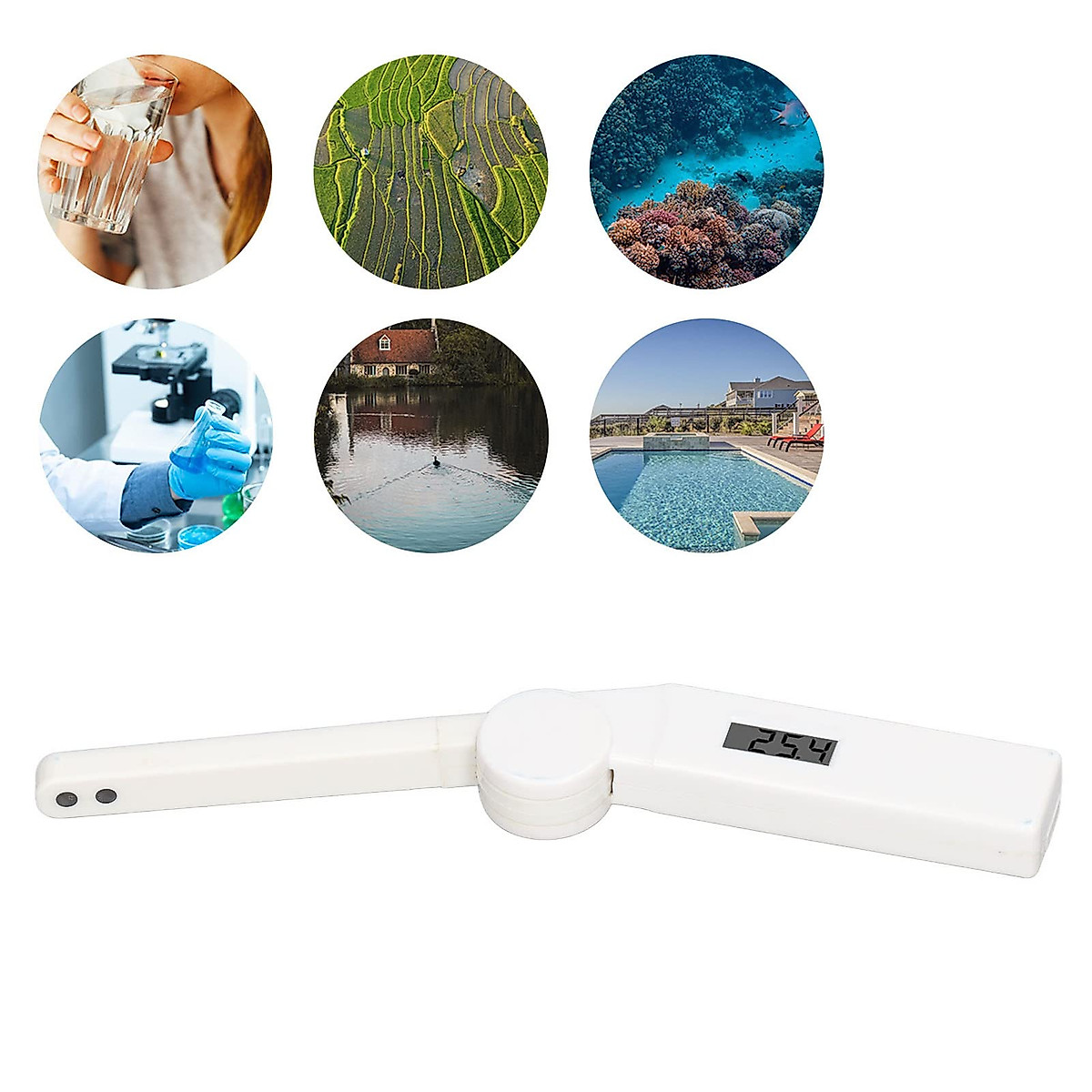Digital Salinity Tester,Digital Salinity Tester for Salt Water,Foldable Design High Accuracy Quick Response 0 to 100ppt Pool Salt Tester for Seawater, Aquariums, Marine Monitoring, Pool Salt Test