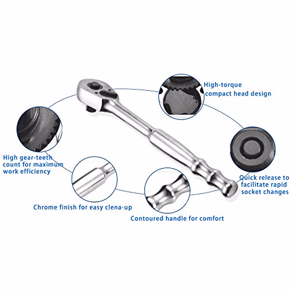 BLUEPOINT Ratchet Drive Standard Handle Quick-Release Ratchet (3/8)