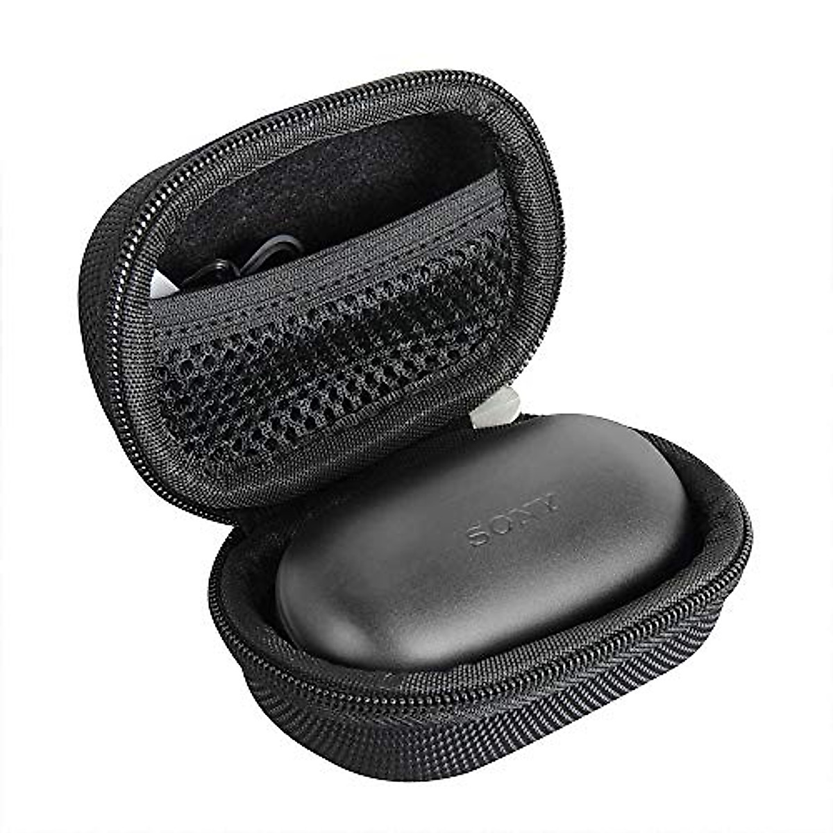 Hermitshell Travel Case for Sony WF-XB700 Extra BASS True Wireless Earbuds Headset (Black)