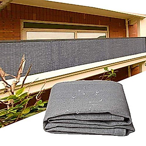 ALBN Sun Shade Mesh, Outdoor Privacy Screen Windproof Anti-UV with Metal Hole Used for Balcony Fence Roof Anti-peep Screen, 50 Sizes, Customizable (Color : Gray, Size : 100x300cm)