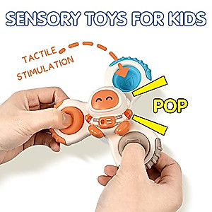 HCFJEH Suction Cup Spinner Toys, Baby Montessori Sensory Educational Learning Toy, Infant Bath Teething Travel Fidget Toy, Toddler First Birthday for 6 9 12 18 Months Age 1 2 3 Old Boys Girls