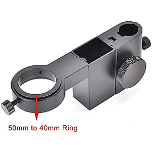 HAYEAR Lab Bracket Industry Stereo Digital Microscope Platform Camera Table Stand 50mm and 40mm Dual Ring Holder Gear