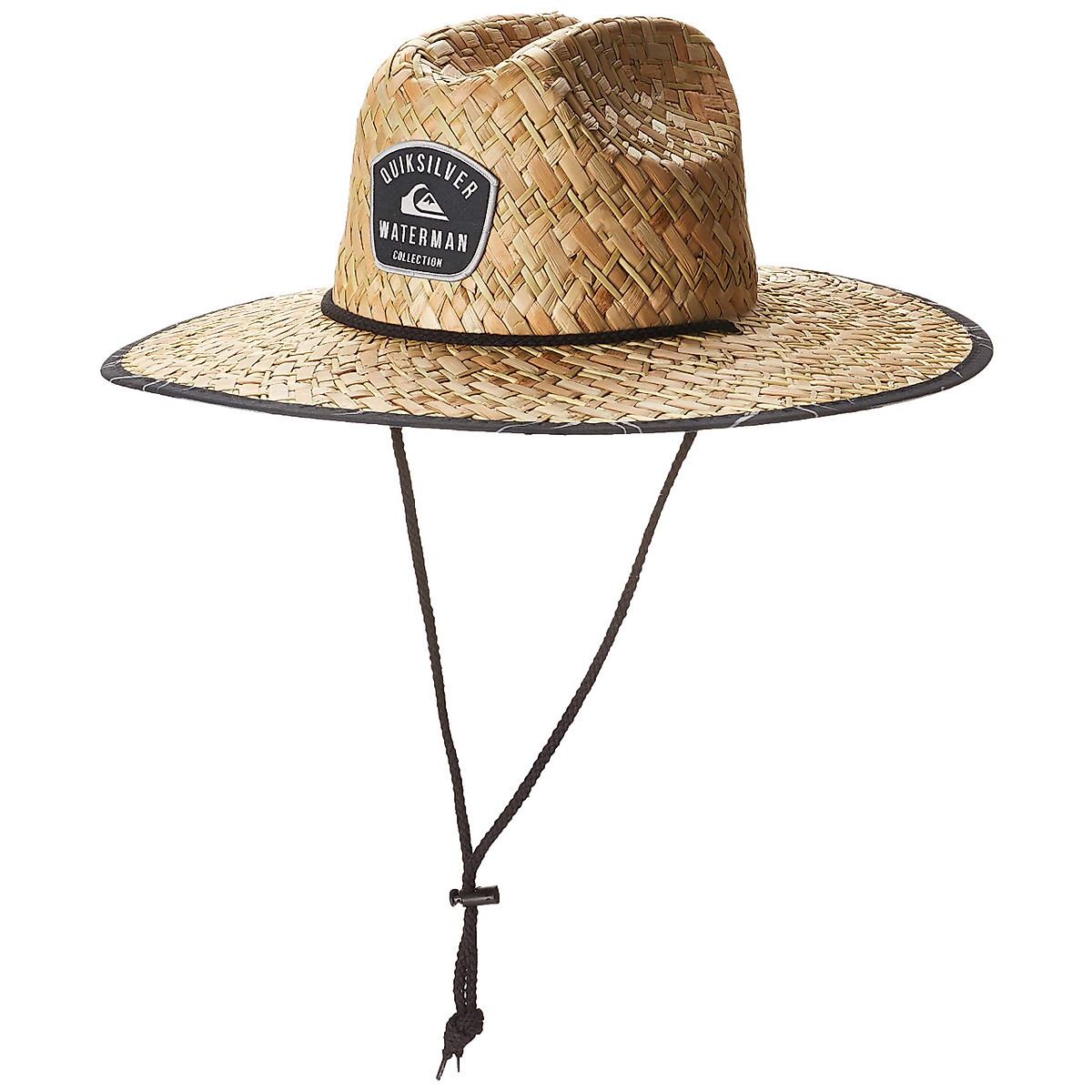 Quiksilver mens Outsider Waterman Protection Straw Lifeguard Sun Hat, Black Outsider Waterman, Large-X-Large US